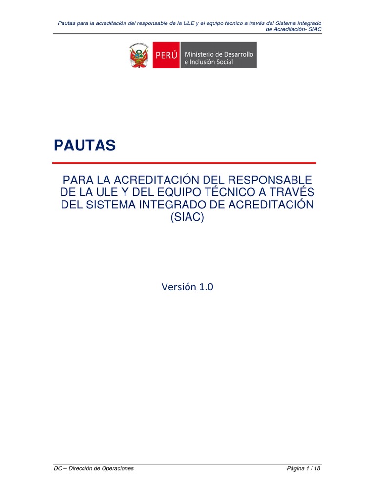 Acreditación ULE: Pautas SIAC | PDF | Contraseña | Red mundial