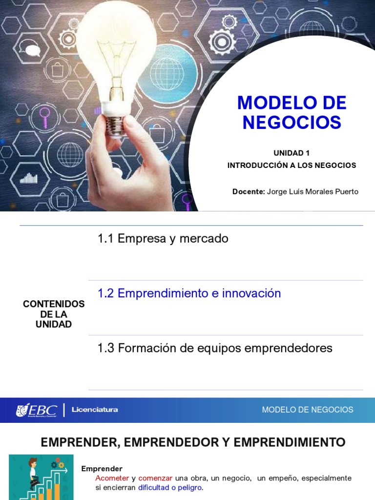 Introducción al Modelo de Negocios | PDF | Iniciativa empresarial | Innovación