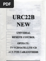 URC22B Universal Remote Control (Instruction Booklet) | PDF | Foreign ...