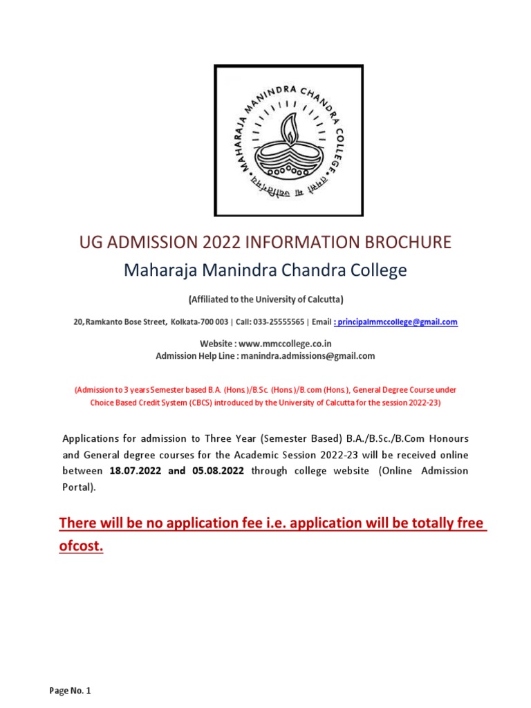 UG Admission Guide 2022 | PDF | University And College Admission | Science