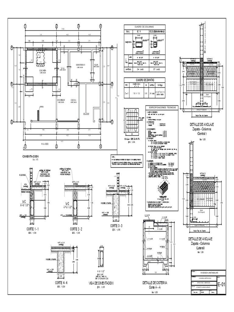 Plano Cimentacion | PDF