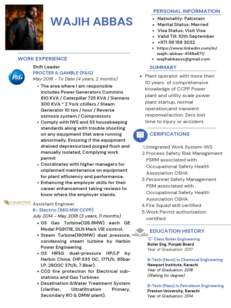 Wajih Abb. CV | PDF | Water Treatment | Water