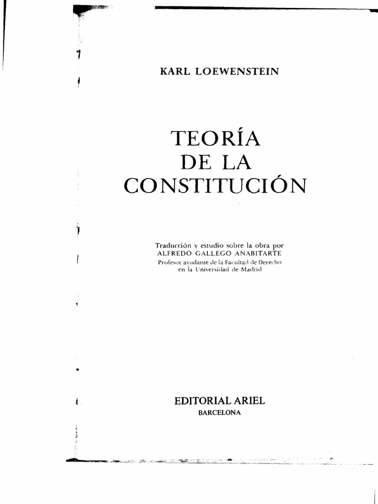 Loewenstein. La Clasificación Ontológica de Las Constituciones. | Descargar gratis PDF ...