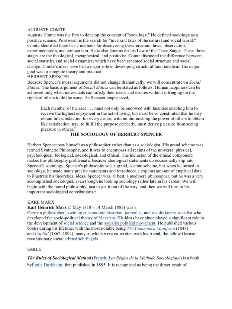 The Sociology of Herbert Spencer | PDF