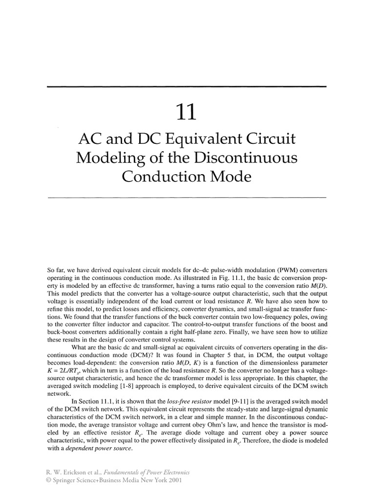 AC and DC Equivalent Circuit Modeling of The Discontinuous Conduction ...