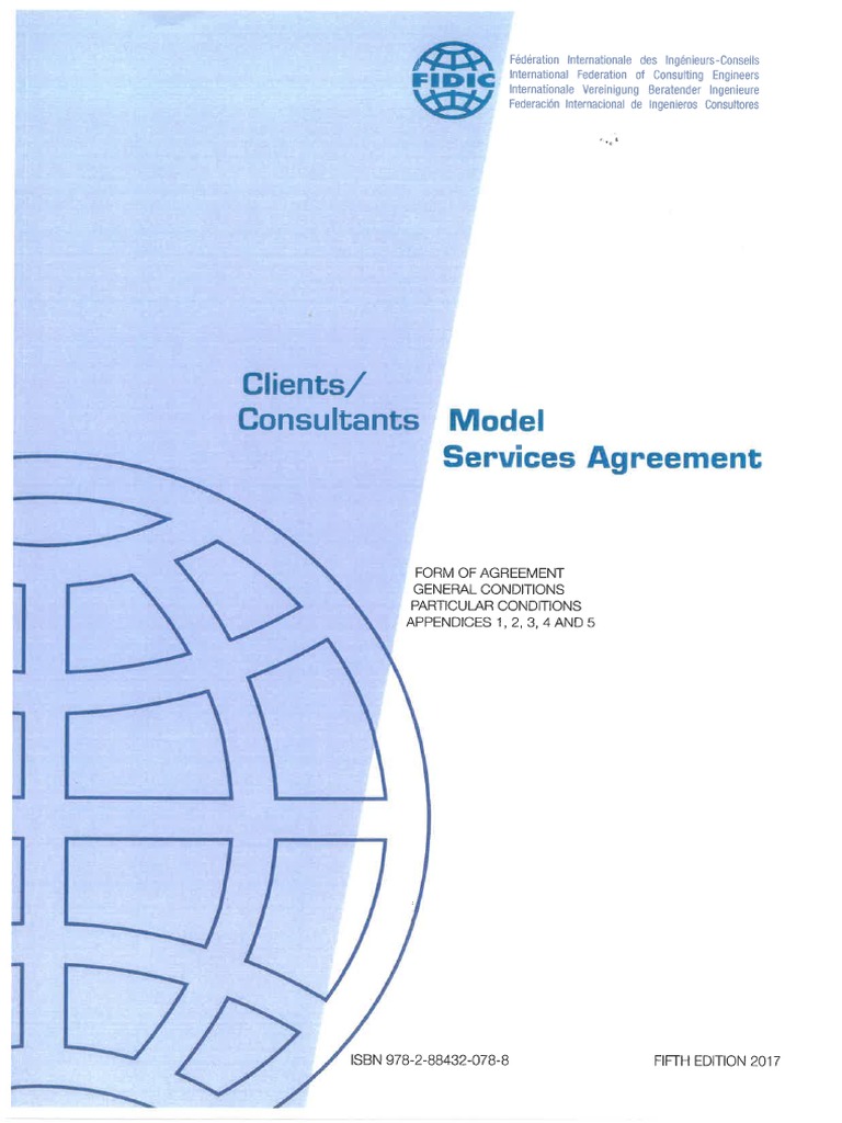 Fidic Client Consultant Model Services Agreement 2017 | PDF