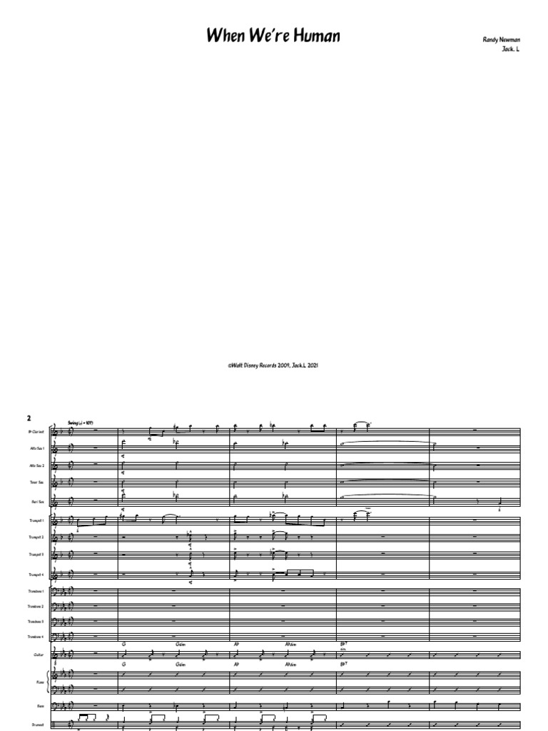 WhenWeWereHuman Full Bigband | PDF