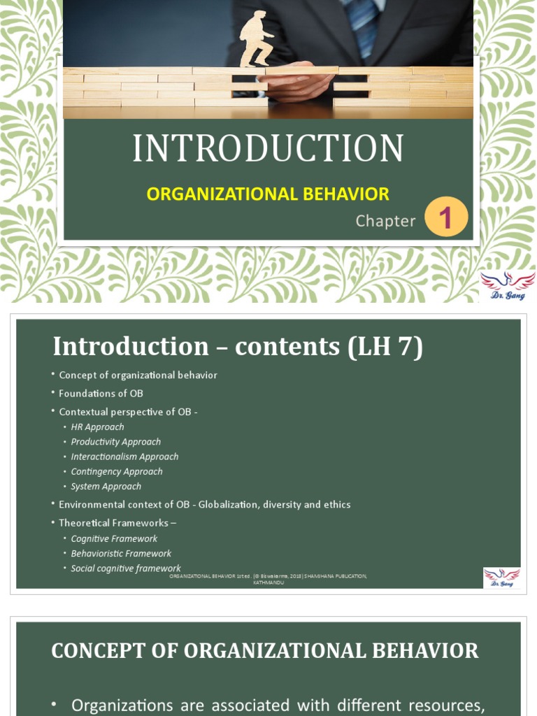 OB Chapter 1 | PDF | Organizational Behavior | Behaviorism