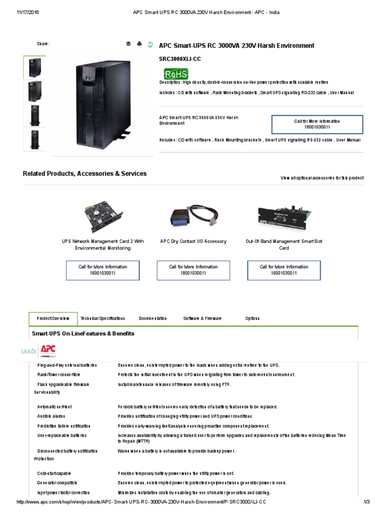 APC Smart-UPS - APC - India-Overview | PDF | Reliability Engineering ...