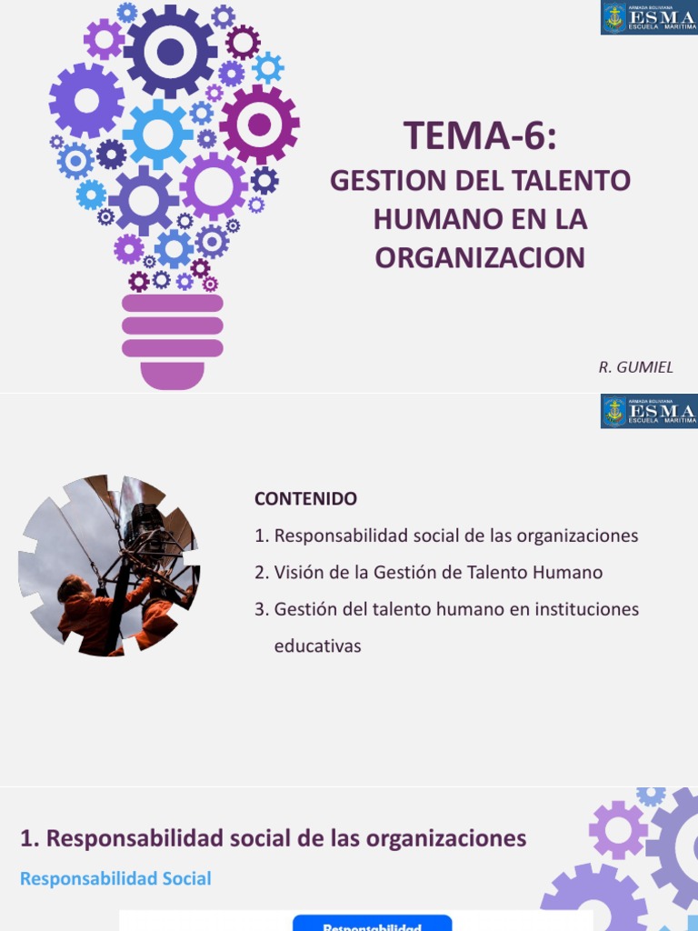 Tema-6 - Gestion Del Talento Humano en La Organizacion | PDF | Gestión de recursos humanos ...