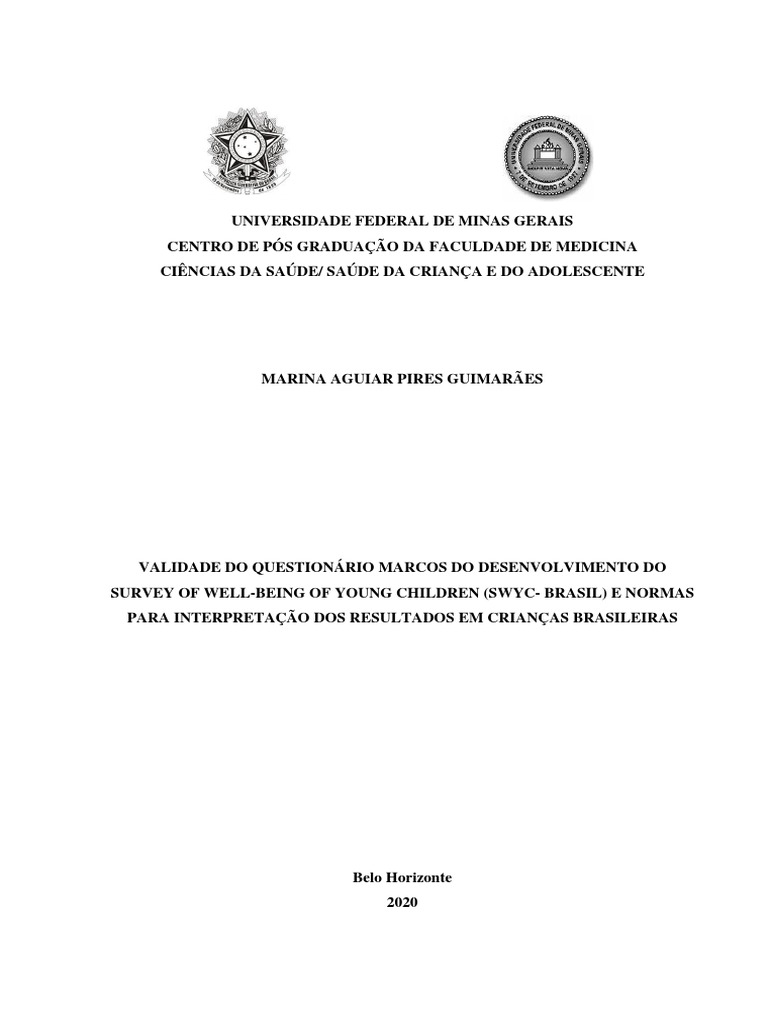 Validade do SWYC-BR em Crianças Brasileiras | PDF | Primeira infância ...