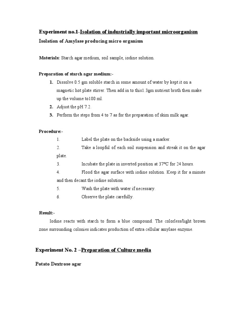 SOP For Bio Process Lab | PDF | Growth Medium | Agar