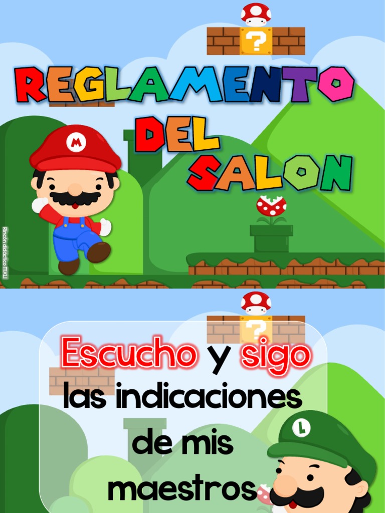 Reglamento Del Salón Mario Bros | PDF