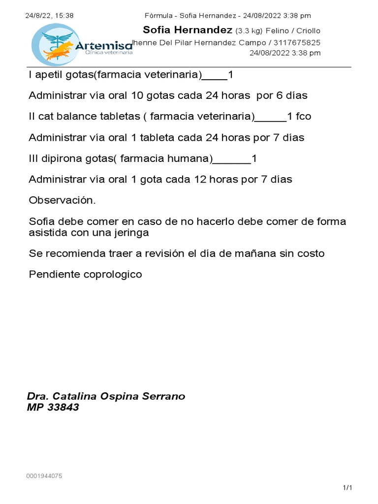 Fórmula - Sofia Hernandez - 24 - 08 - 2022 3 - 38 PM | PDF
