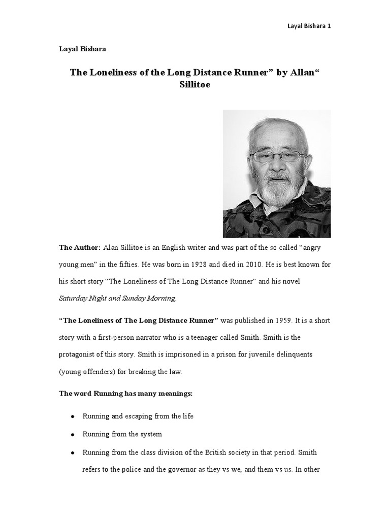 Layal Bishara Handout The Loneliness of The Long Distance Runner | PDF