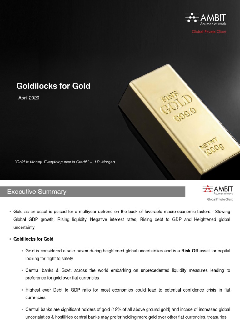 Goldilocks For Gold April 14, 2020 PDF | PDF | Money | Financial Crisis ...