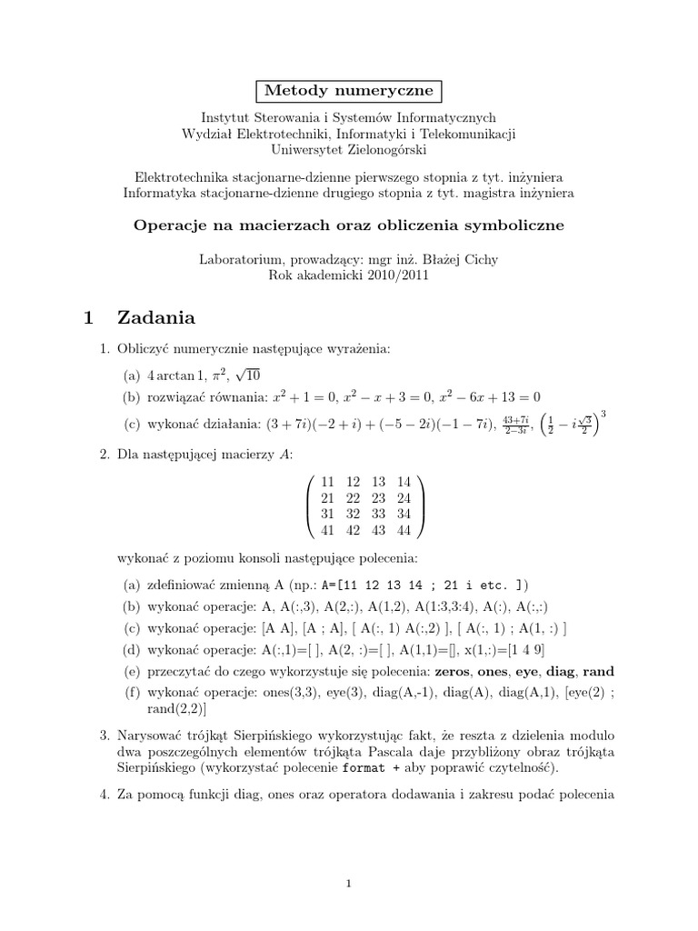 !!MN - 02 - Fajne Treści Zadań Macierze I Granice Pochodne | PDF