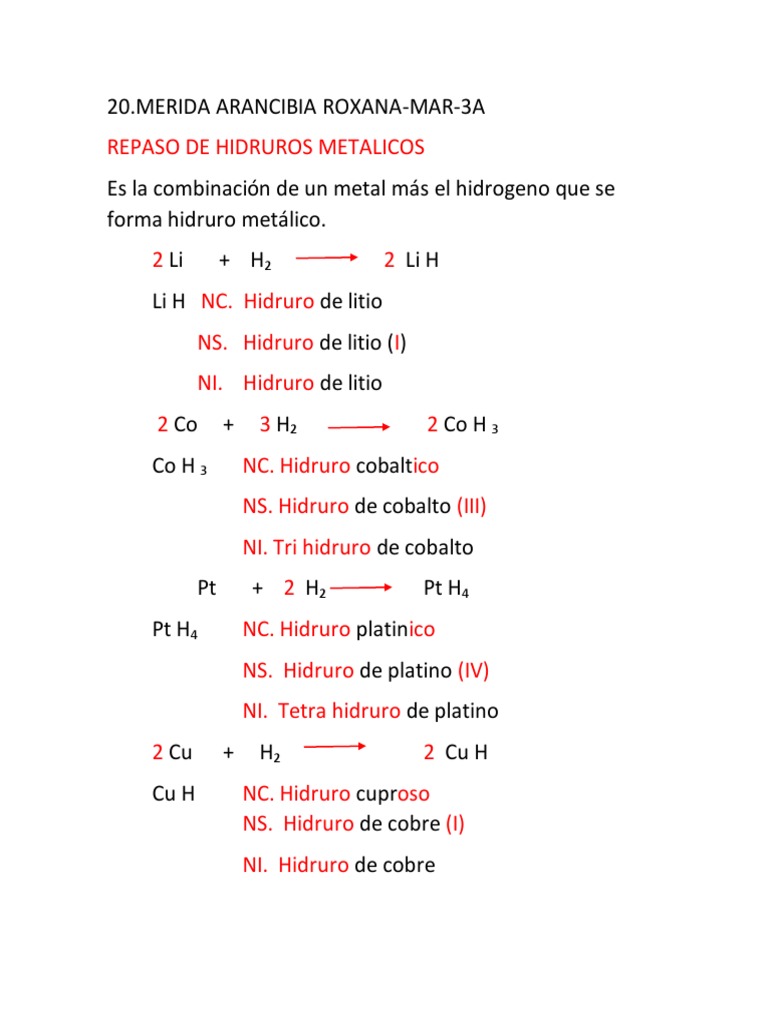 Hidruros Metalicos | PDF