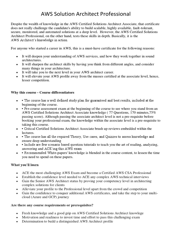 AWS Solution Architect Professional July 2022 | PDF | Amazon Web ...