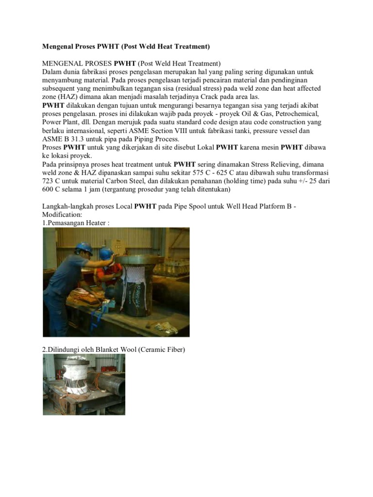 Prosedur PWHT untuk Pipa dan Vessel | PDF
