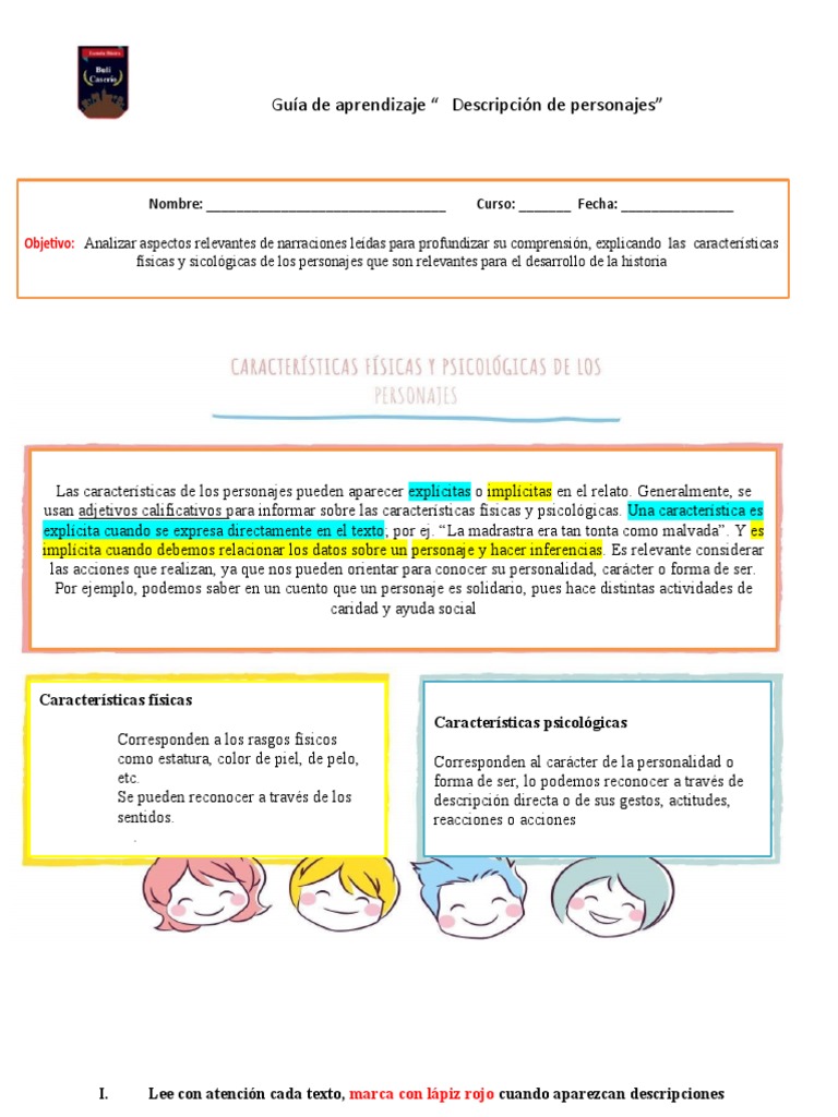 Guia - 6°caracteristicas Fisicas y Psicologicas | PDF