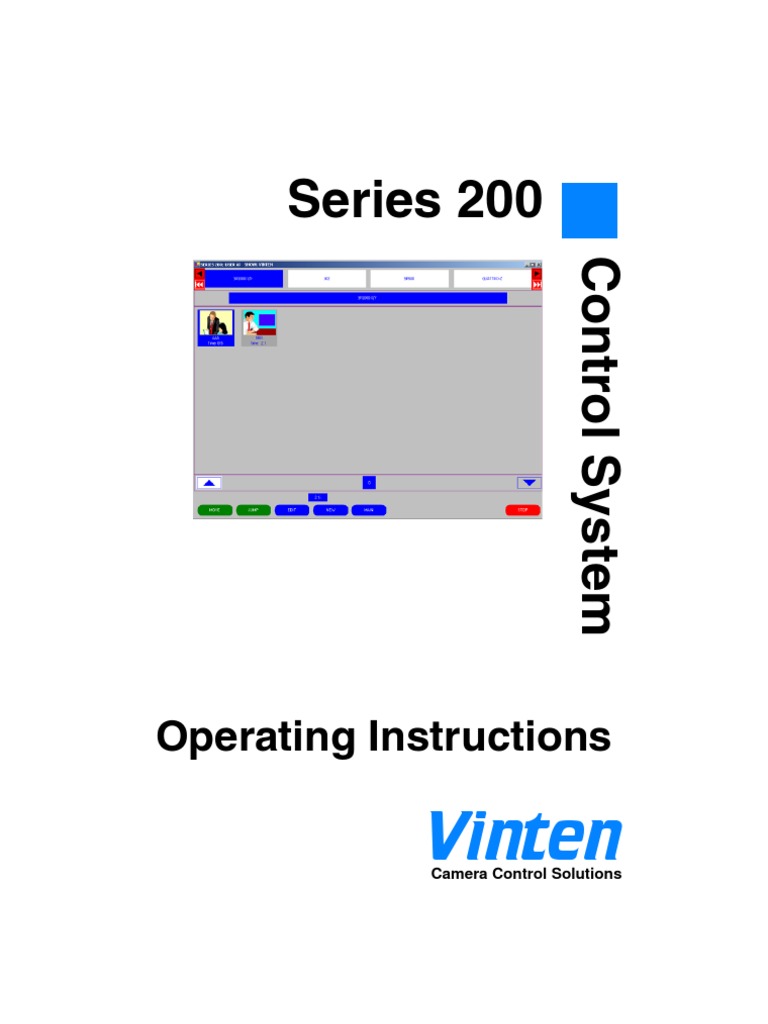 Vinten Series 200 Touch Screen Camera Control | PDF | Camera | Touchscreen