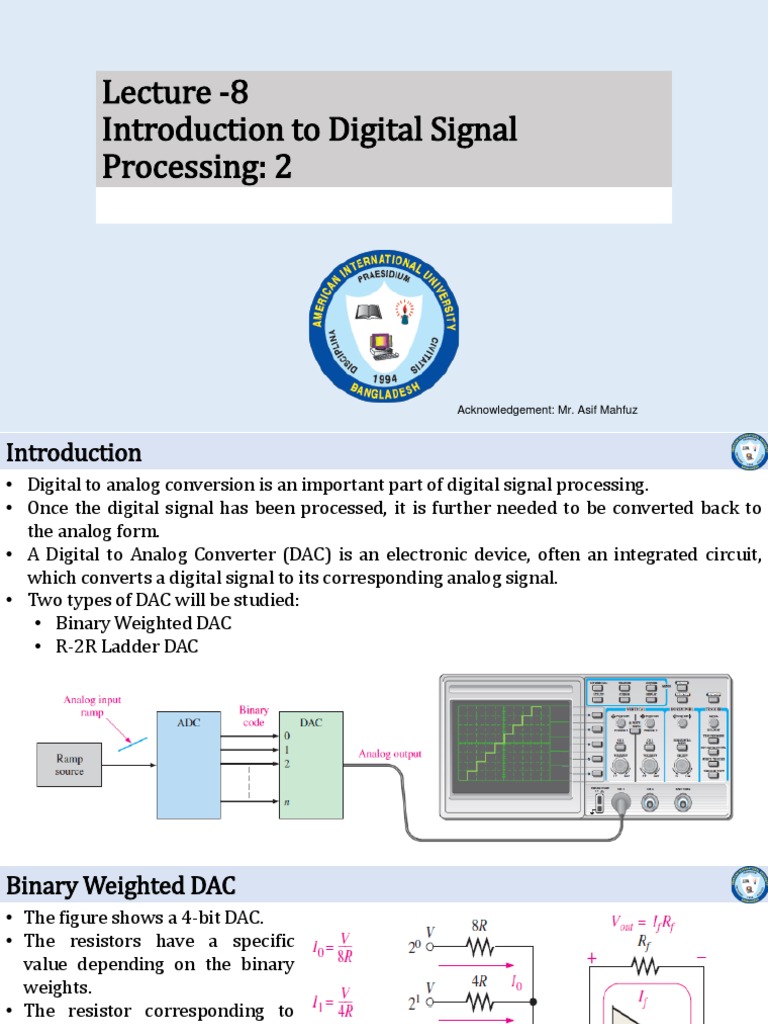 DLC_Final_L2 | PDF | Analogue Electronics | Digital To Analog Converter
