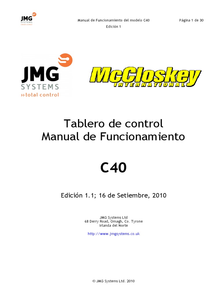 Part 2 C40 Electrical Operational Manual | PDF | Arranque | Ingenieria ...