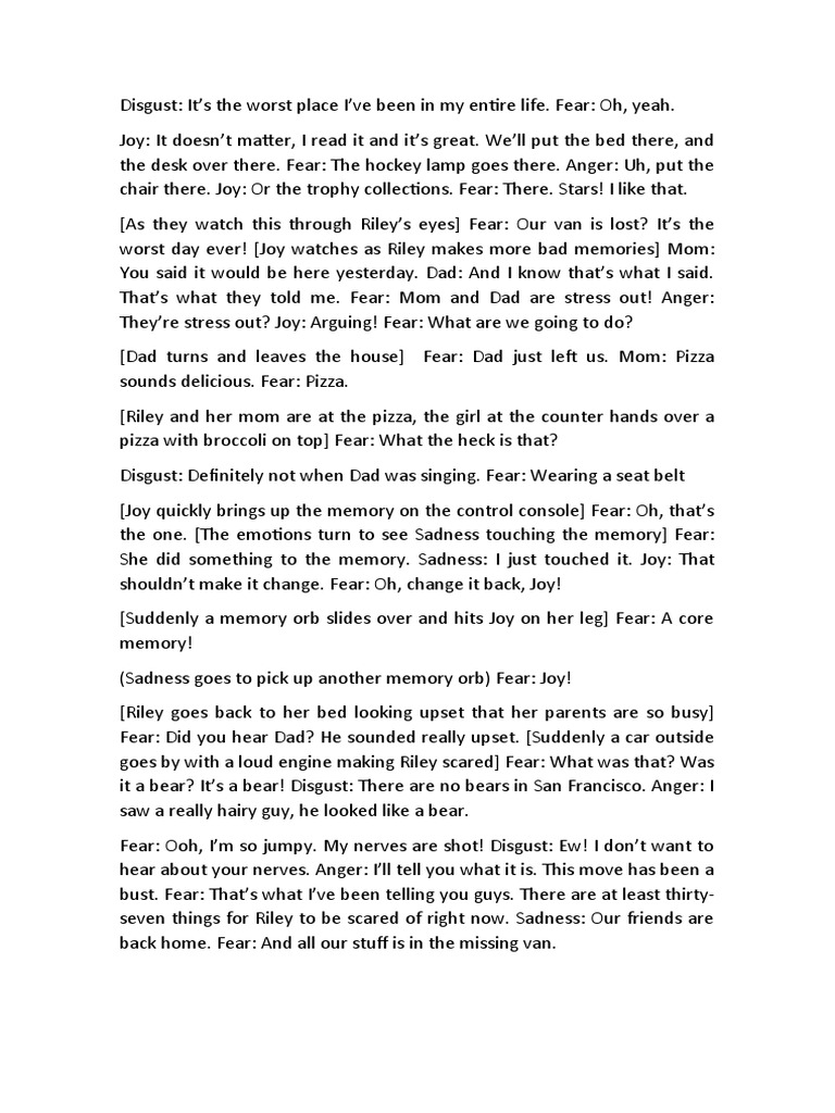 Inside Out. | PDF | Anger | Disgust