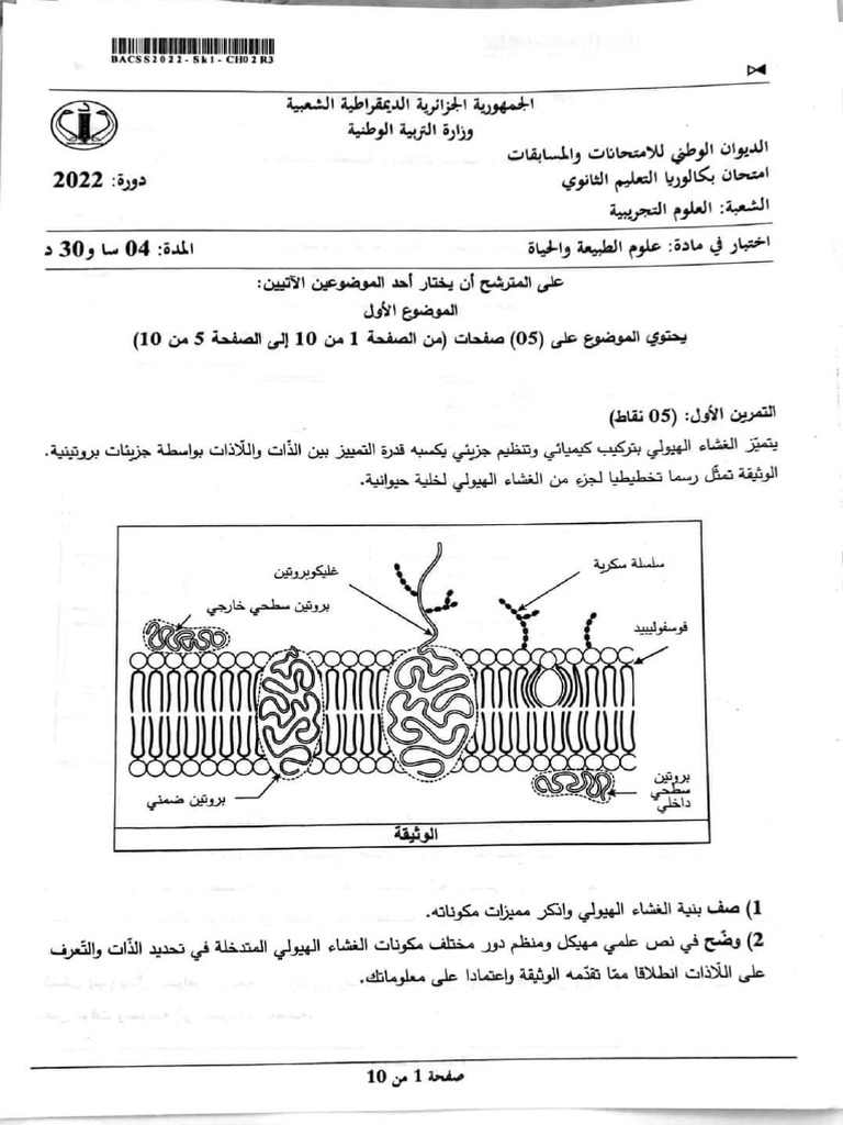 Bac2022 Sciences Se | PDF