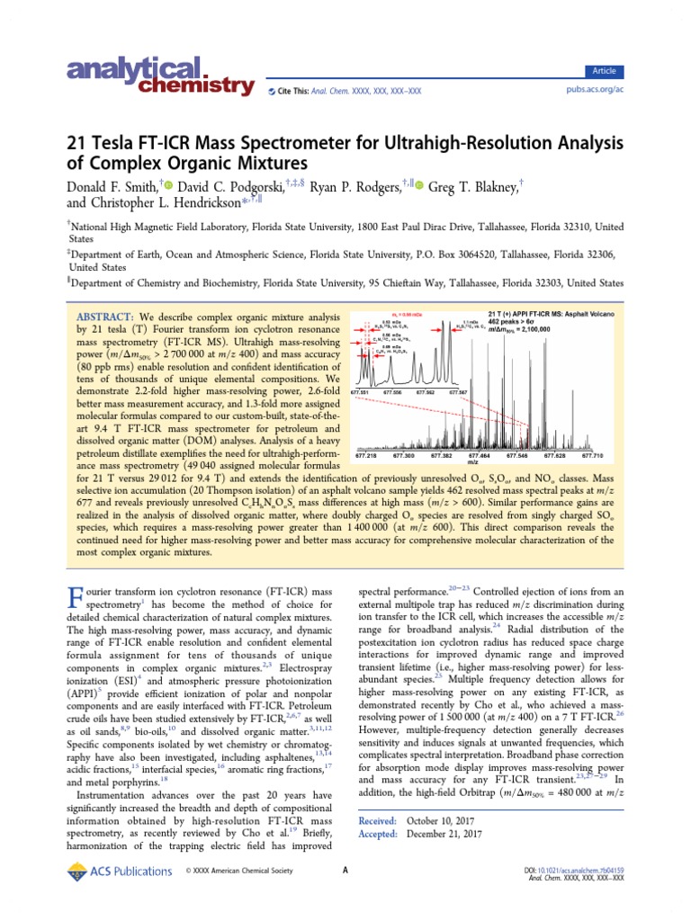 Smith Et Al., 2018 (Analytical Chemistry) | PDF | Mass Spectrometry ...