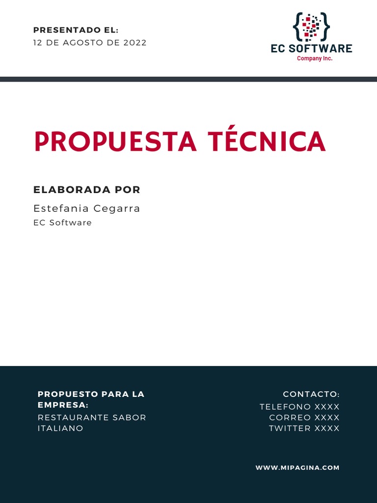 Propuesta Tecnica | PDF | Software | Usuario (informática)