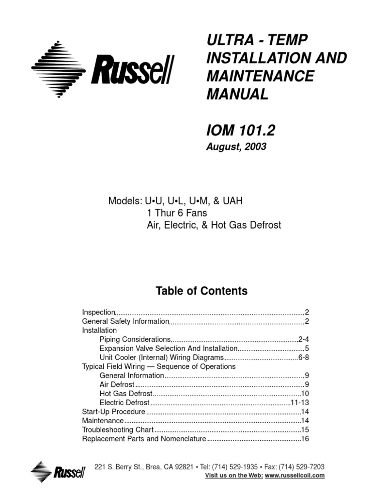 Ultra-Temp Installation Manual | PDF | Gas Technologies | Automation