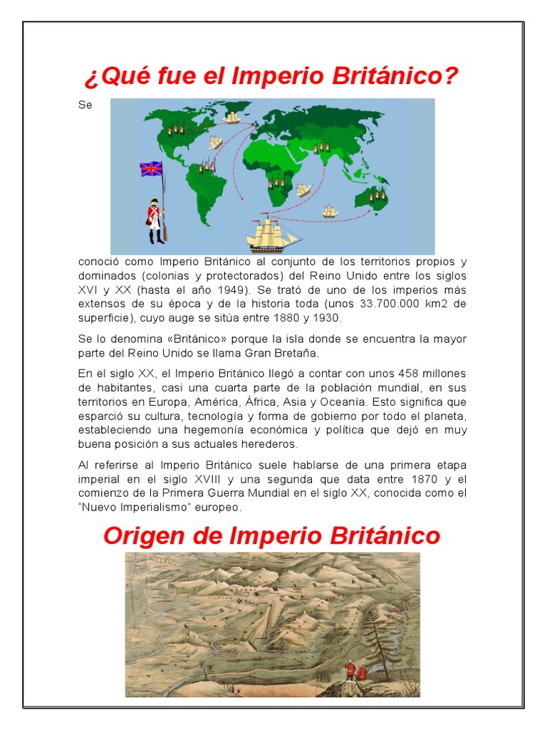 Qué Fue El Imperio Británico | PDF | Imperio Británico | Reino Unido