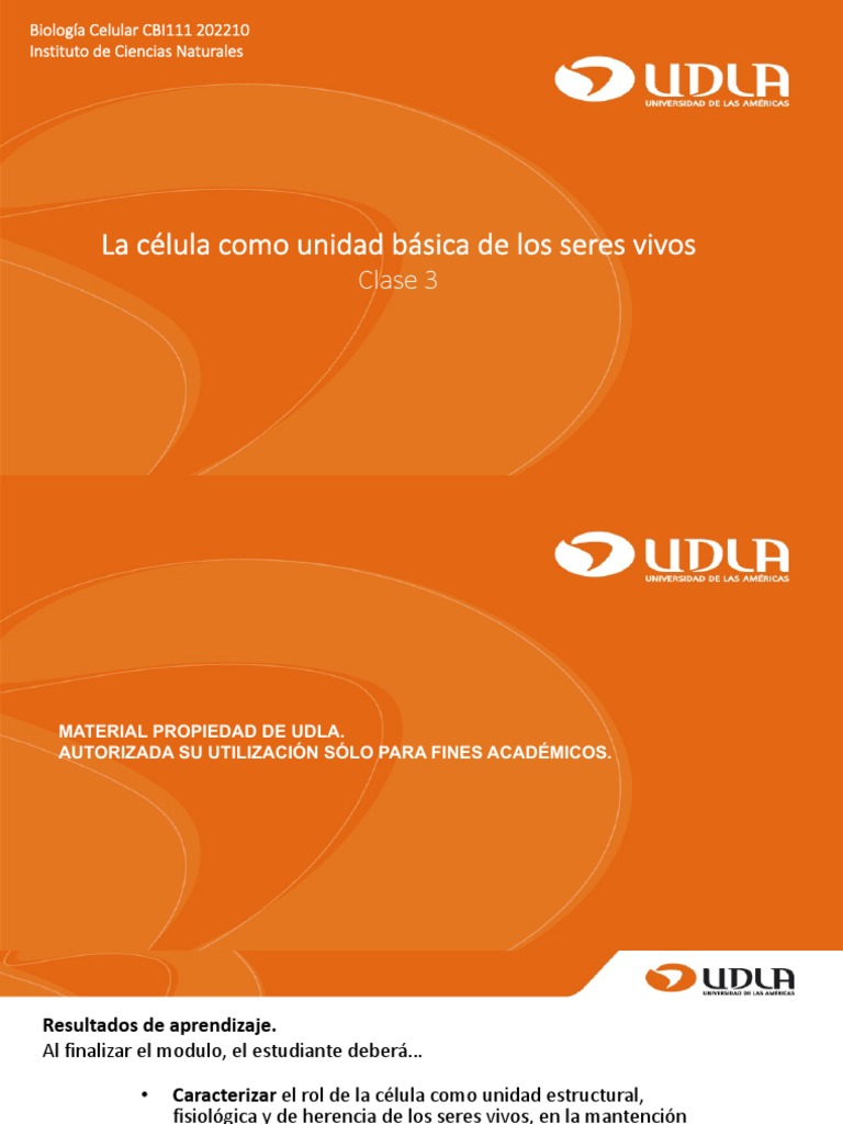 M1 Clase 3 | PDF | Biología Celular) | Organismos
