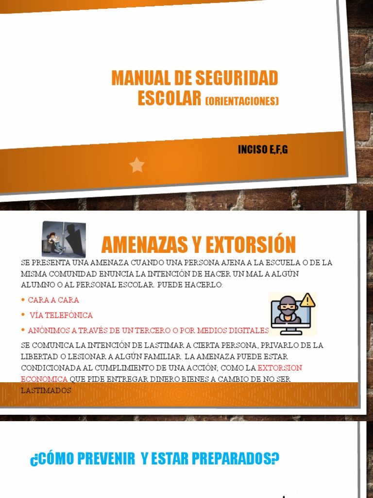 Manual De Seguridad Escolar Pdf
