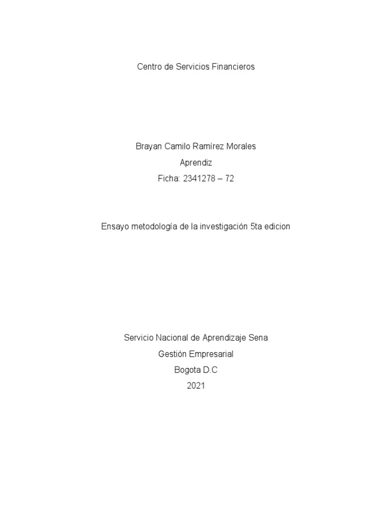 Capitulo 3 Metodologia de La Investigación 5ta Edicion | PDF ...