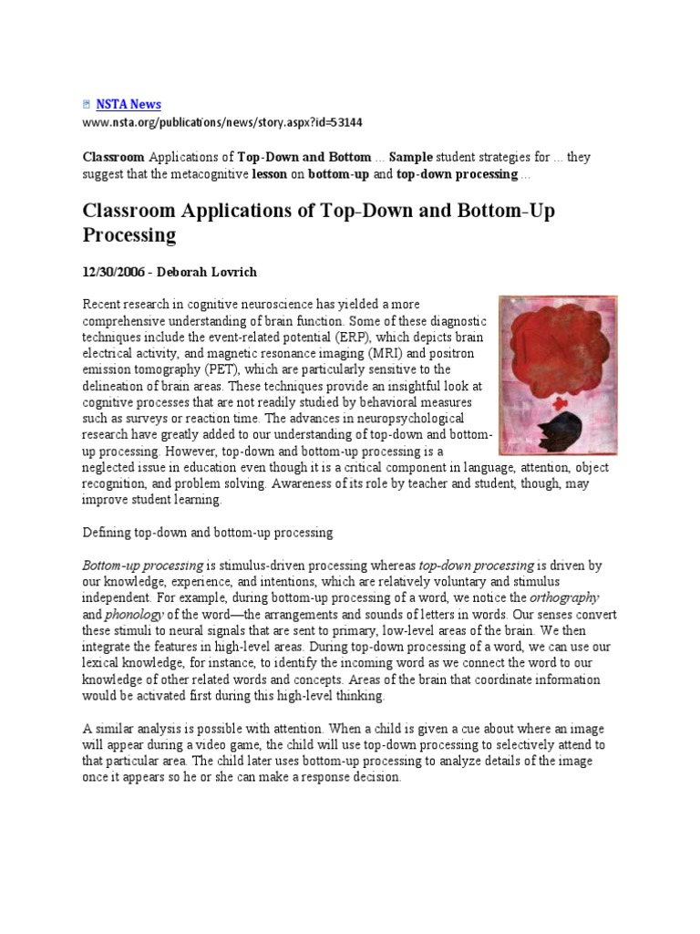 Top-Down Down and Bottom-Up | PDF | Top Down And Bottom Up Design | Attention