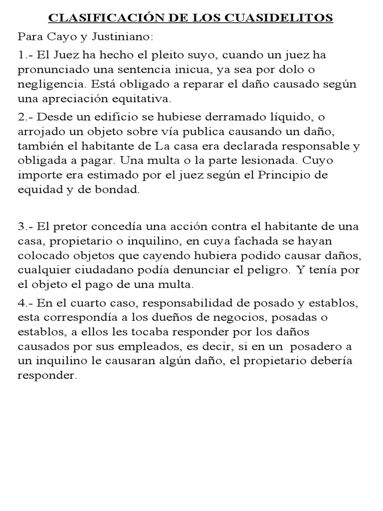 Clasificación de Los Cuasidelitos | PDF