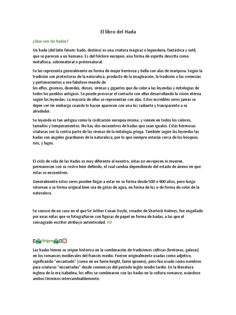 El Libro De Las Hadas Pdf Hadas Folklore