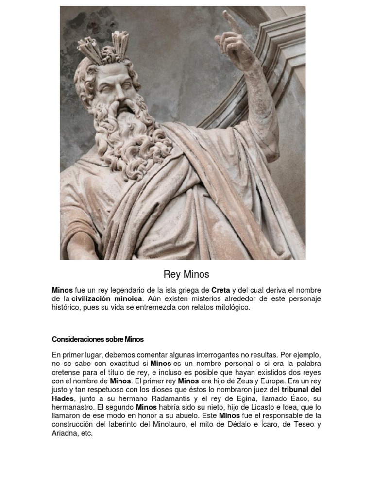 Rey Minos | PDF | Minotauro