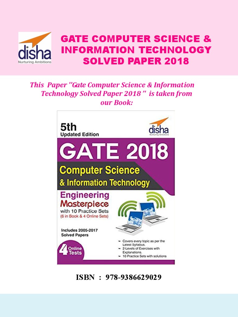 Gate Computer Science & Information Technology Solved Paper 2018 | PDF ...