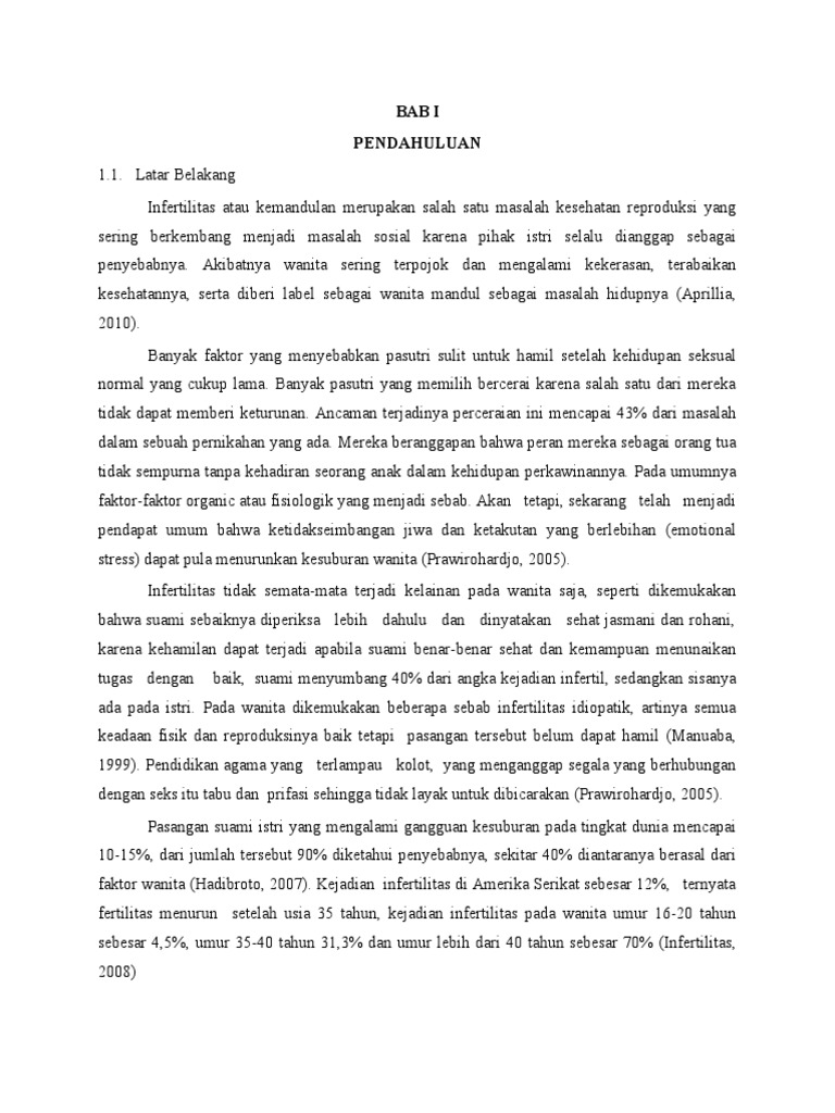 Laporan Kasus Askep Infertilitas | PDF