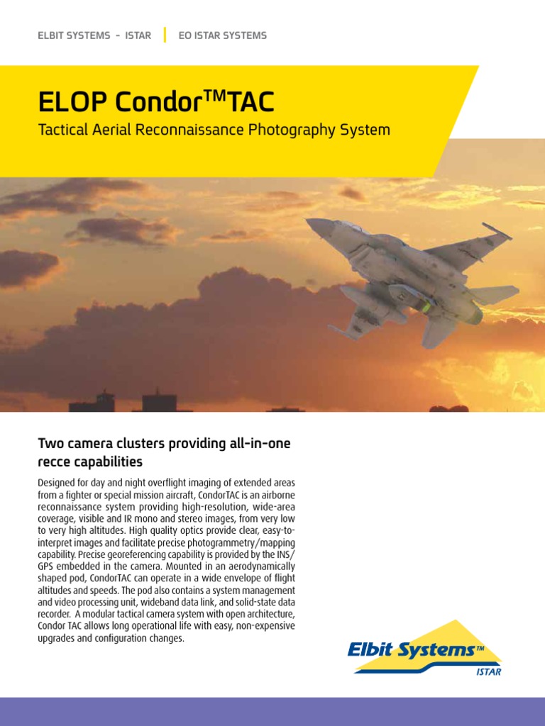 ELOP Condor TAC: Tactical Aerial Reconnaissance Photography System ...