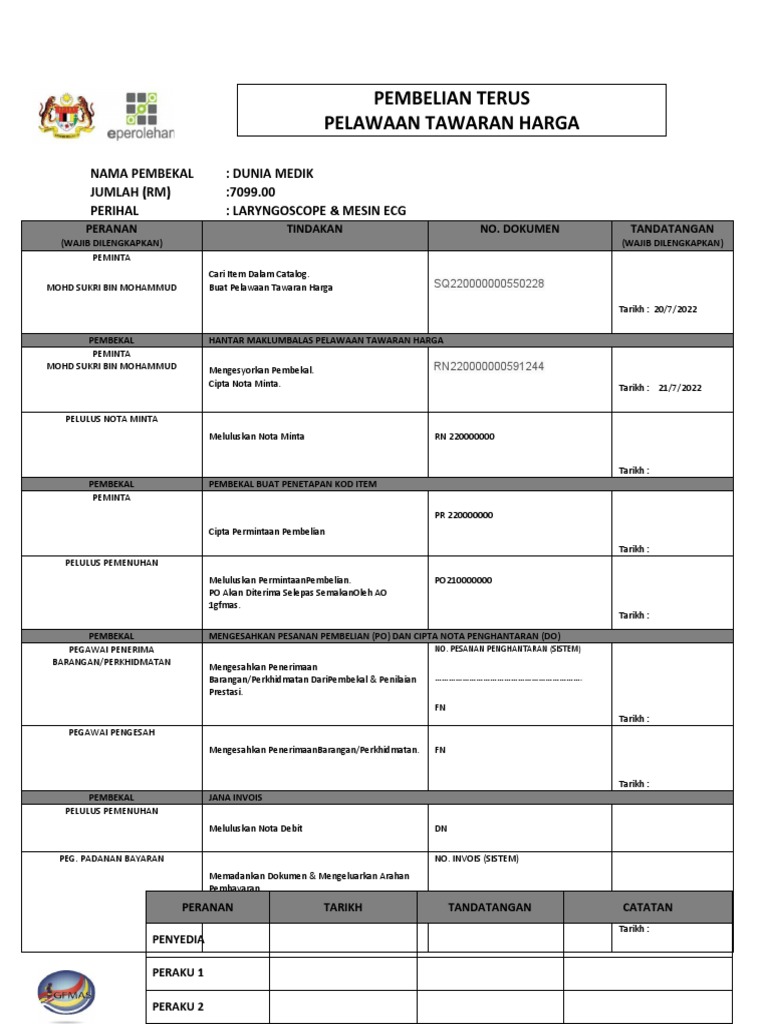 Modul Pembelian Terus (Lain-Lain) | PDF