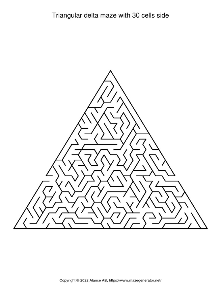 Triangular Delta Maze With 30 Cells Side | PDF | Teaching Methods & Materials