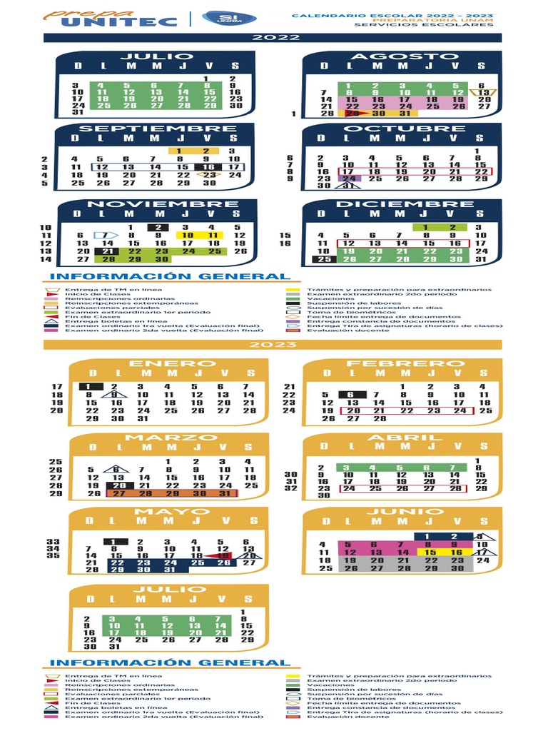 calendario-escolar-prepa-unam | PDF
