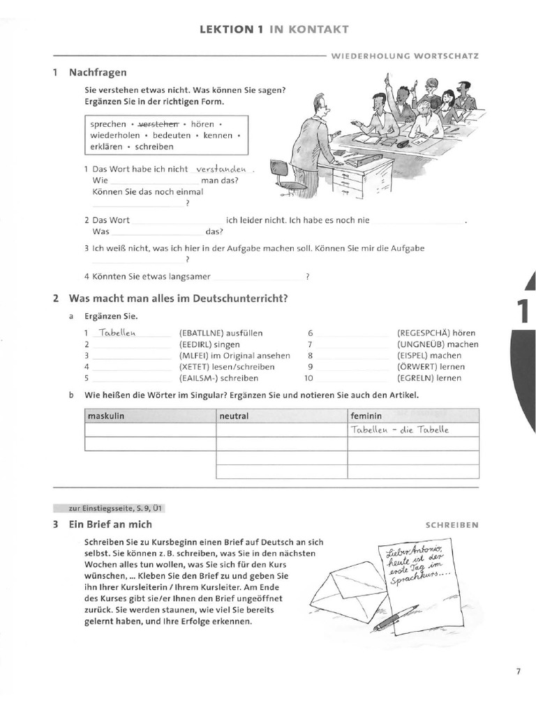 Arbeitsbuch Lektion 01 | PDF
