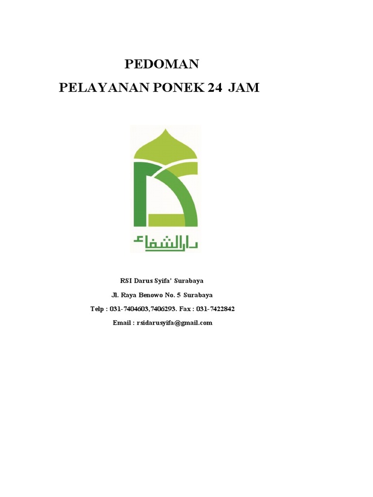 PEDOMAN PELAYANAN PONEK 24 JAM | PDF
