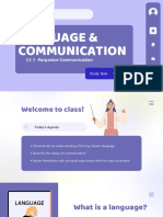 Module in Purposive Communication 1 First Year College | PDF | Communication | Language Acquisition